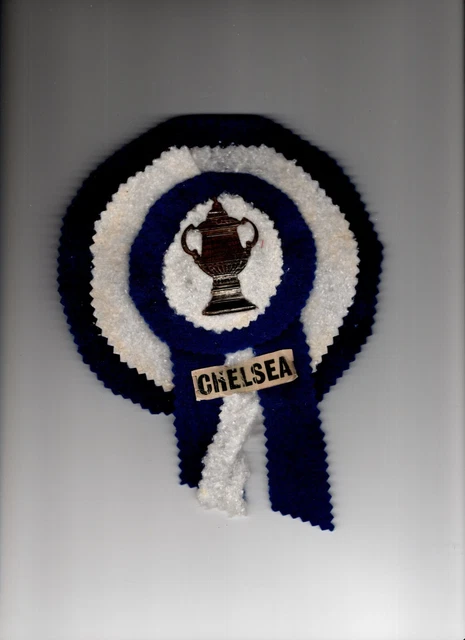 CHELSEA WOOLEN ROSETTE made for the 1970 FA Cup Final v Leeds United £ ...
