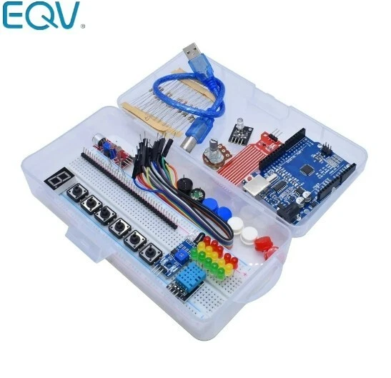 STARTER KIT PER Arduino Uno R3 Breadboard kit di apprendimento semplice ...