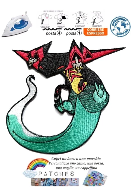 PATCH DRAGAPULT RARE Pokémon Furtivo toppa termoadesiva iron on monster ricamato EUR 6,49 ...
