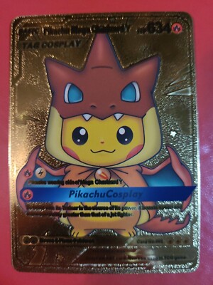 💥PIKACHU MEGA CHARIZARD Y 💥Tag Cosplay Pokemon card £14.63 - PicClick UK