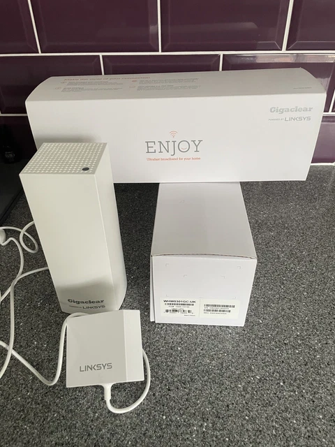 LINKSYS VELOP WHW0301GC-UK v2 mesh access point router - Gigaclear ...