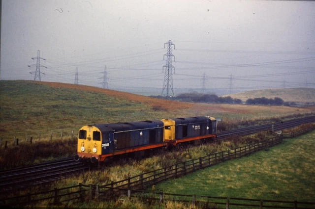 35MM ORIGINAL COLOUR Rail Slide BR Class 20 20028 & 20172 at unknown ...