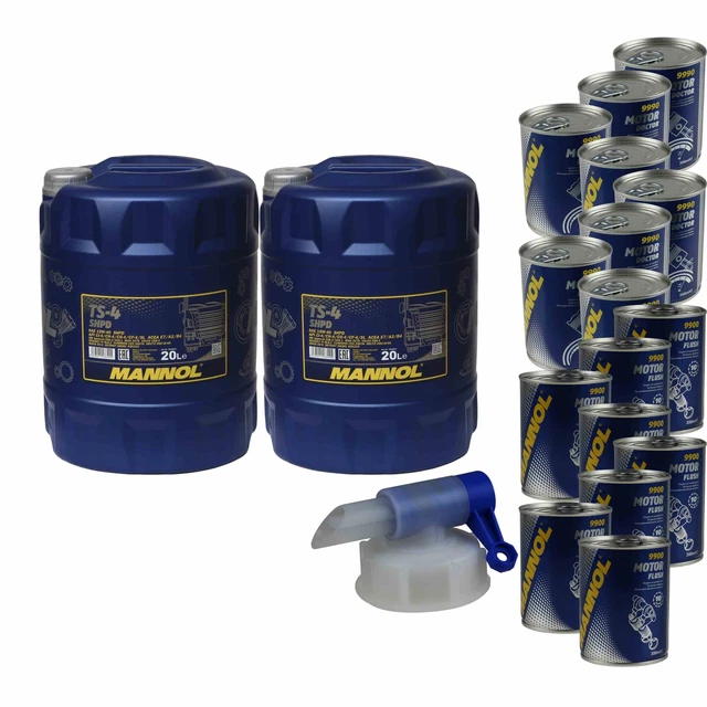 HUILE MOTEUR MANNOL TS-4 SHPD 15W-40 8x Docteur Moteur + Nettoyage ...