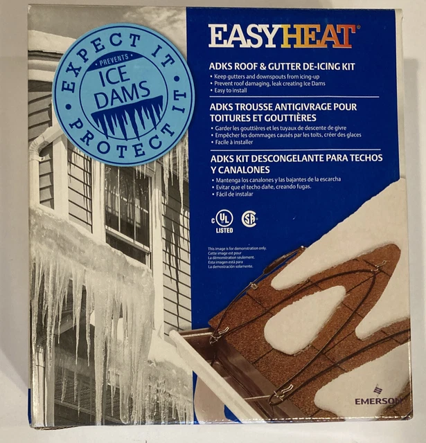 EASY HEAT ELECTRIC Roof & Gutter De-Icing Cable Adks-1000 * 200 Feet ...