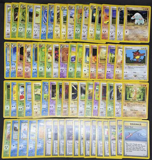 POKÉMON SET NEO Genesis Unlimited Common And Uncommon Complete Eng Pl ...