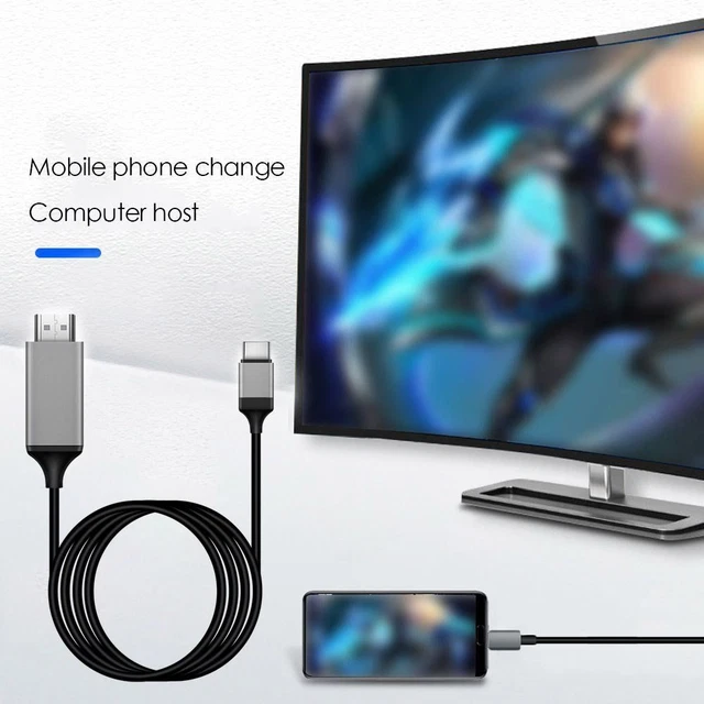 SCREEN LAPTOP PROJECT Projection Wire Adapter Cable 4K HD Cable Type-C ...