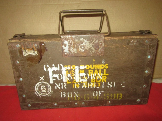 POST WW2 BRITISH Army 7.62mm Ball Wooden Ammunition Ammo Box £20.00 ...
