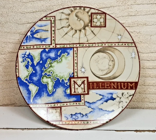 ASSIETTE MILLENIUM CREATION Limoges Authentique Michel De Sade Mappemonde Lune EUR 9,99 ...