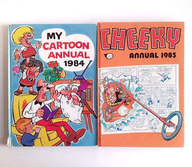 MY CARTOON ANNUAL 1984 & Cheeky Annual 1985, Hardback Children Comics ...