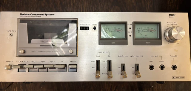 MODULAR COMPONENT SYSTEMS (MCS) 3551 Stereo Cassette Deck, Powers On ...