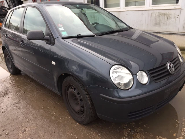 VW POLO 9N Tür vorne links komplett in grau LC7V LC7U 5 Türig 2004 ...