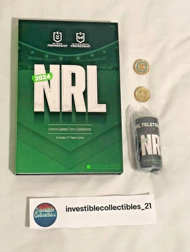 2024 NATIONAL RUGBY LEAGUE $1 Coin Collection Kit Folder + 19 NRL Coins ...