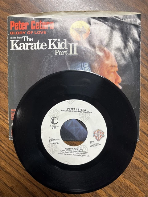 PETER CETERA KARATE Kid II - Glory of Love/On The Line w/PS - 45 RPM 7 ...