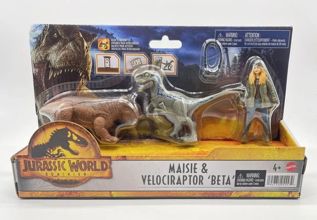 JURASSIC WORLD DOMINION Maisie & Velociraptor Beta Lystrosaurus ...