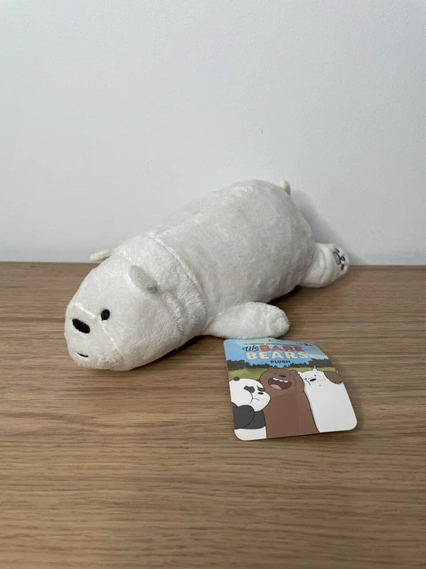 CARTOON NETWORK WE Bare Bears Ice Bear White Laying Mini Soft Plush Toy ...