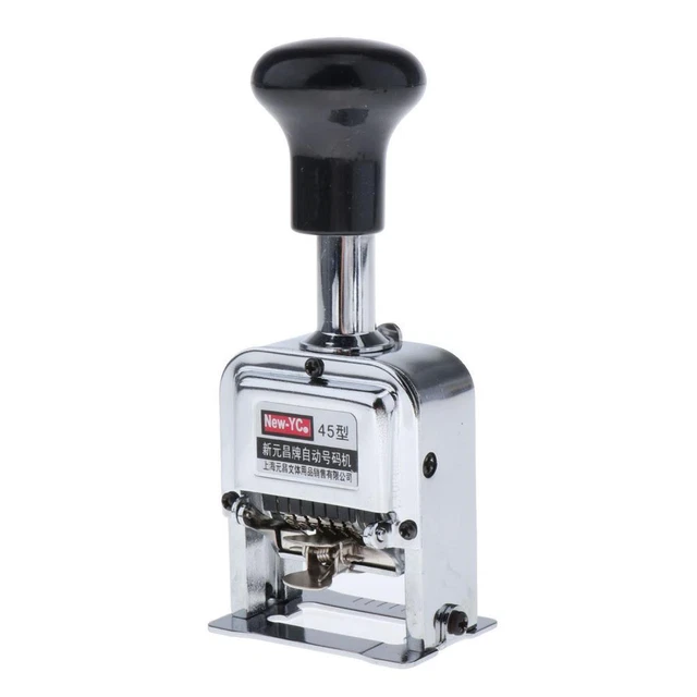 HEAVY-DUTY 6-POSITION AUTOMATIC Numbering Machine Roller Graffiti ...