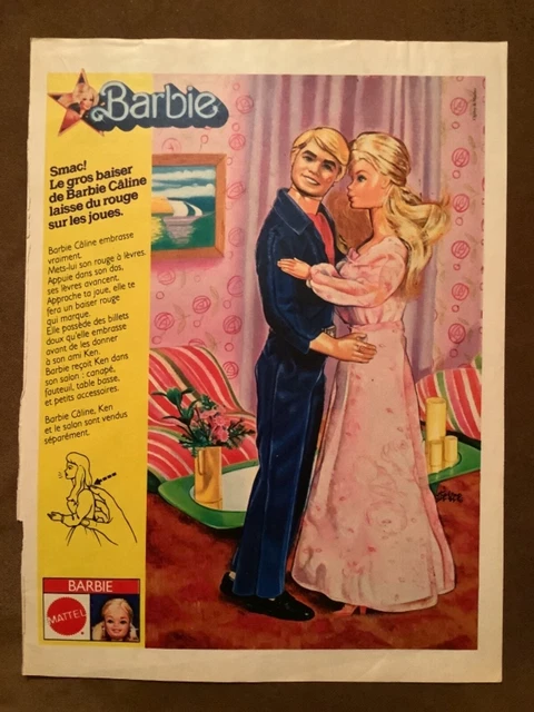 PUBLICITÉ PAPIER ANCIENNE Issue D'un Magazine - Barbie Câline Et Ken Smac Mattel EUR 6,00 ...