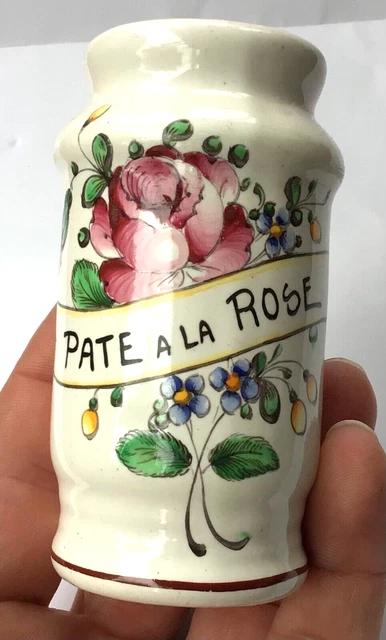 ANCIEN POT EN Faïence Pâte A La Rose Décor De Rose Faience Glas Faience ...