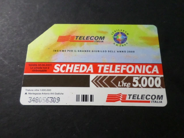 SCHEDA TELEFONICA ITALIA, Italia, Jubilee Anno 2000, Telecom, Usato, Phone Card EUR 2,15 ...