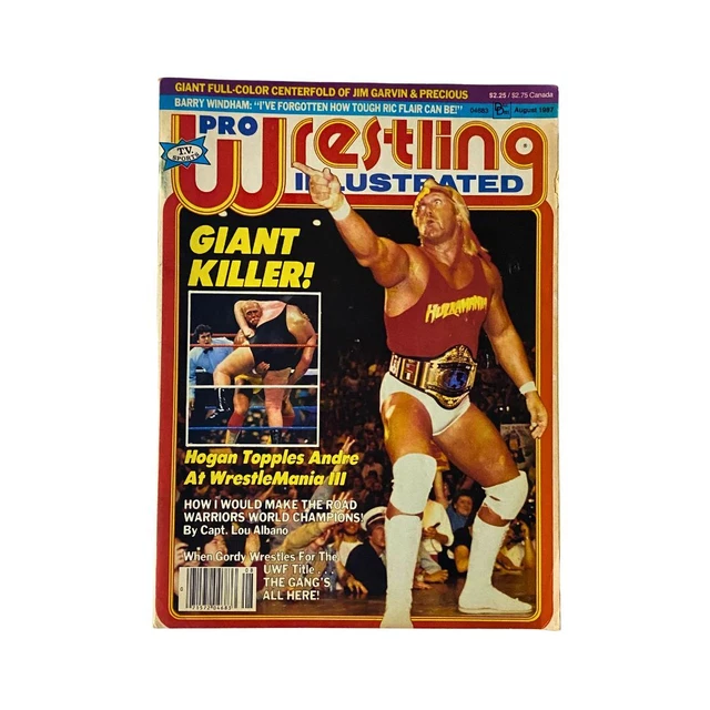 PRO WRESTLING ILLUSTRATED Magazine August 1987 Hulk Hogan w Poster No ...