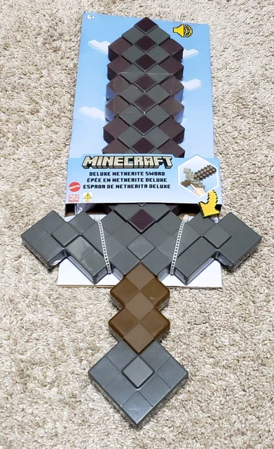 MINECRAFT DELUXE NETHERITE Sword, Kid-sized Minecraft-Game Role-play £ ...