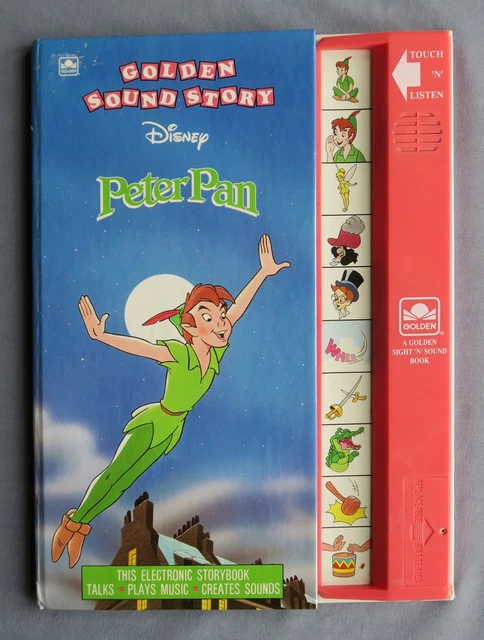 GOLDEN SOUND STORY Disney Peter Pan Vintage 1991 Musical Book Tested ...