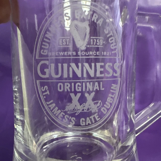 GUINNESS ORIGINAL St James Gate Irish Extra Stout Beer Pint Tankard ...