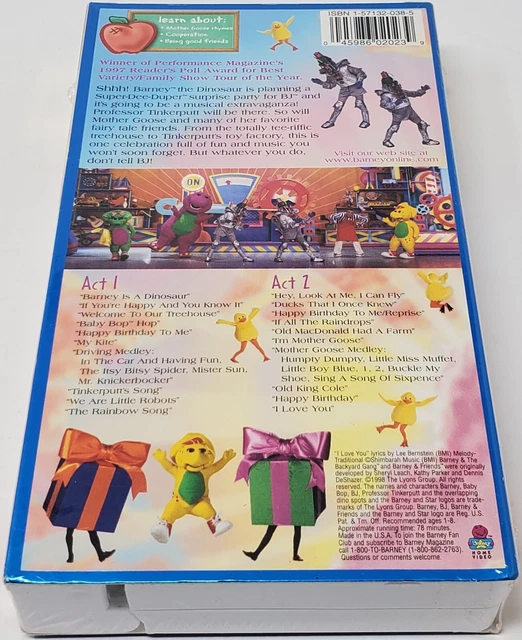 BARNEY'S &BIG SURPRISE! Live On Stage" VHS (1998) BRAND NEW SEALED £56. ...