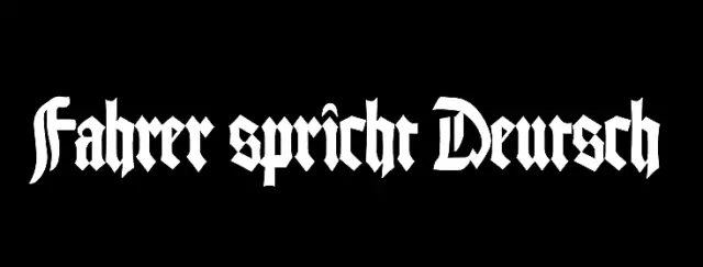 FAHRER SPRICHT DEUTSCH Aufkleber Auto Sticker JDM LKW Bagger boot bike ... FAHRER SPRICHT DEUTSCH Aufkleber Auto Sticker JDM LKW Bagger boot bike ...