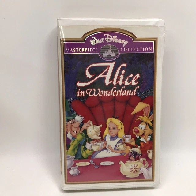 ALICE IN WONDERLAND VHS Walt Disney Masterpiece Coll. Clamshell Used W/inserts EUR 6,92 ...