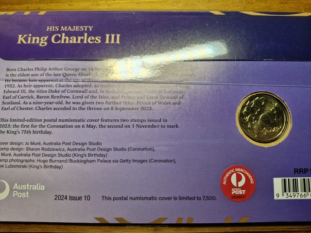 AUSTRALIA PNC - 2024 His Majesty King Charles III Effigy 2023 RAM UNC $1 Coin $40.00 - PicClick AU
