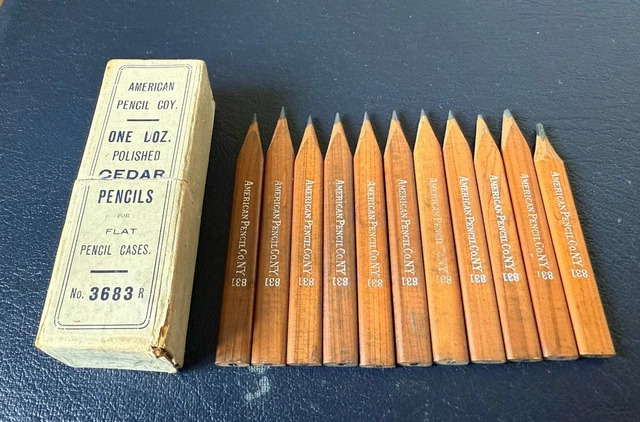 AMERICAN PENCIL CO NY, Flat Cedar Pencils No.3683R, Box of 11 Pencils £ ...