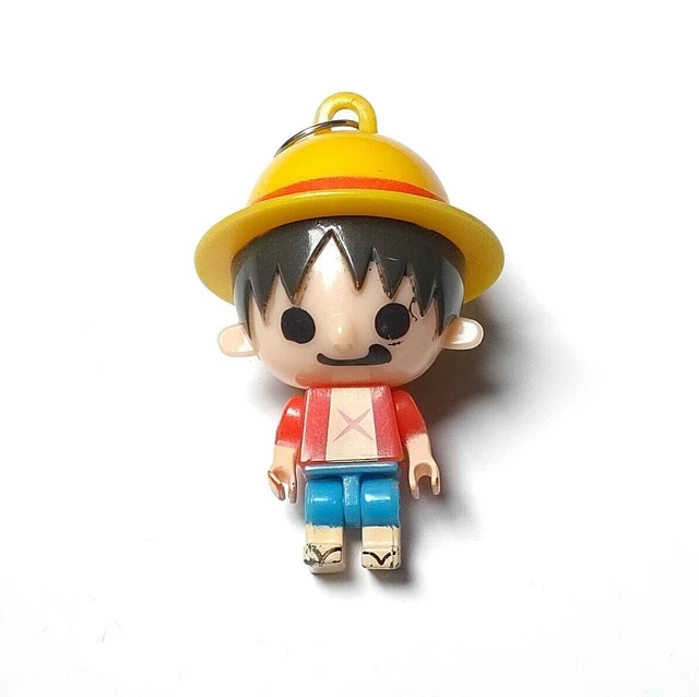 MONKEY D LUFFY One Piece Strap Keychain Mini Figure Block Collection ...