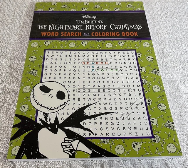 DISNEY TIM BURTON'S the NBC Word Search and Coloring Book. {D7} £7.64 ...
