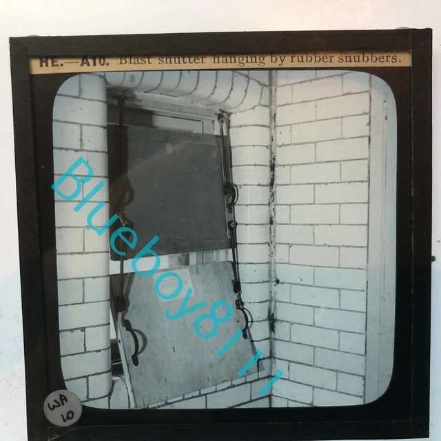 WW2 HOME FRONT ARP Warden Glass Slide A10 Blast shutter Hanging by ...