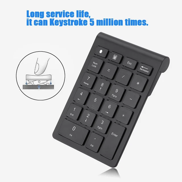BLACK 22 KEYS Mini Numpad Wireless BT Numeric Keypad For OS X PC FBM $29.36 - PicClick AU