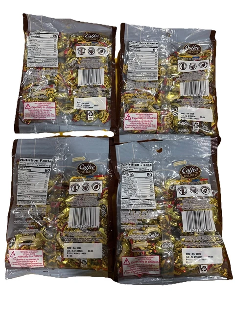 COLOMBINA COFFEE DELIGHT Hard Candy- Made with 100% Coffee- {4 LARGE ...