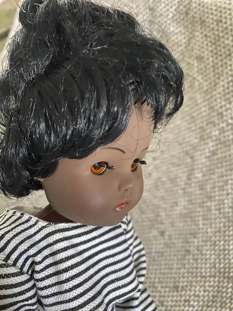 GORGEOUS BLACK BABY Doll ~ 18" Chiltern Doll ~ Vintage Vinyl Doll ...