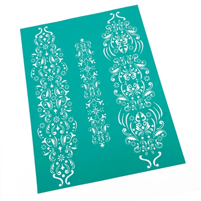 RETRO BORDER SILK Screen Stencils DIY Self-Adhesive Silk Screen ...