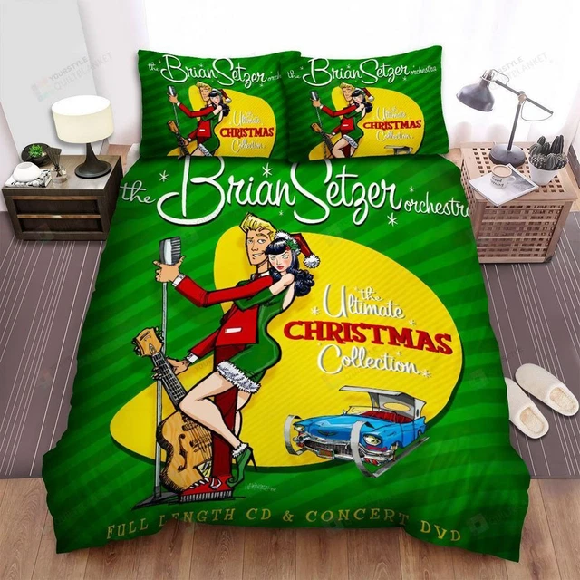 BRIAN SETZER ORCHESTRA Ultimate Christmas Collection Quilt Duvet Cover ...