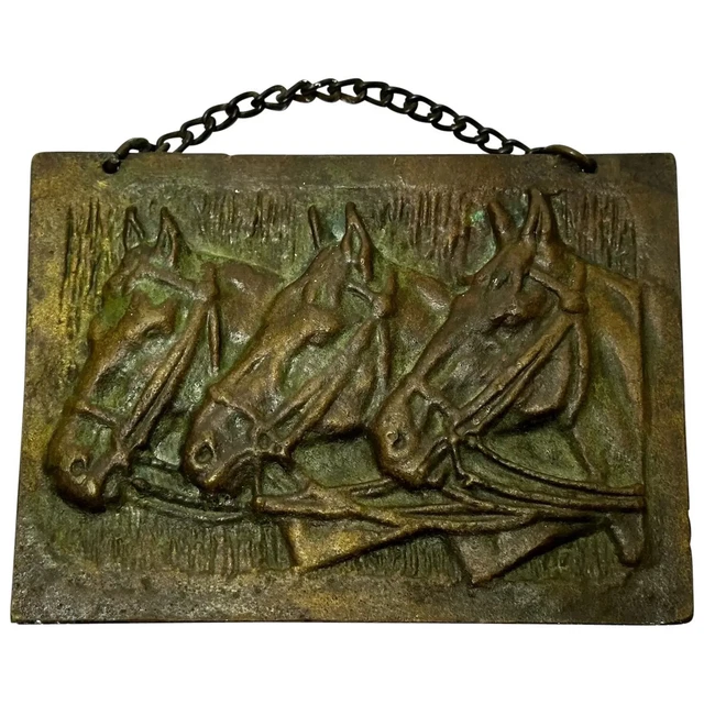 ART DÉCO BRONZE Trio Bay Hunter Chevaux Sculpture Cercle John ...