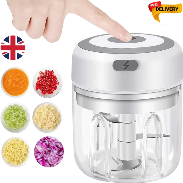 RECHARGEABLE WIRELESS ELECTRIC Mini Food Chopper Processor 250ML £11.99 ...
