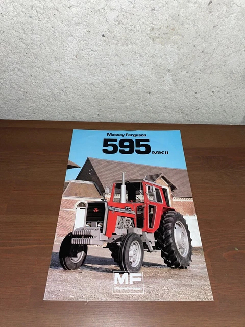 BROCHURE PROSPEKT PROSPECTUS TRACTEUR MASSEY FERGUSON 595 tractor-john deere-ih EUR 7,99 ...