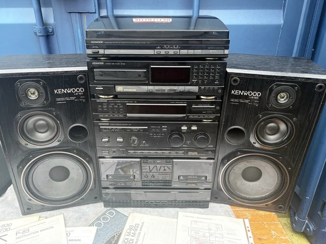 KENWOOD HI-FI SEPARATE Stereo Receiver System With Ls- 93 3way Speakers ...