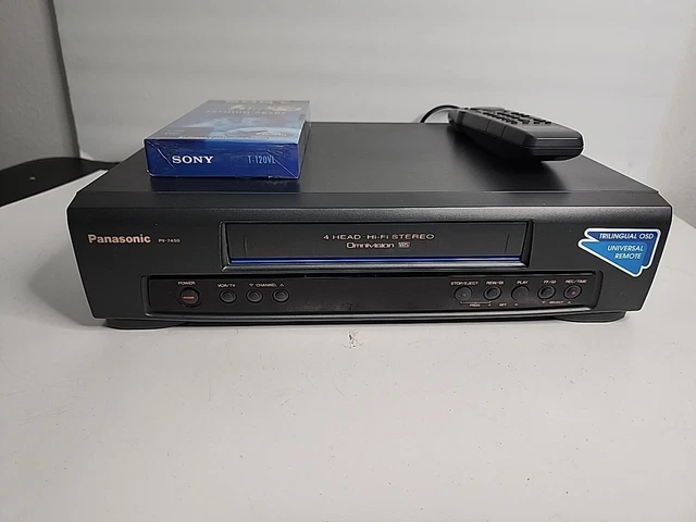 PANASONIC BLUE LINE PV-7450 VCR VHS Video Cassette VHS Player Recorder ...
