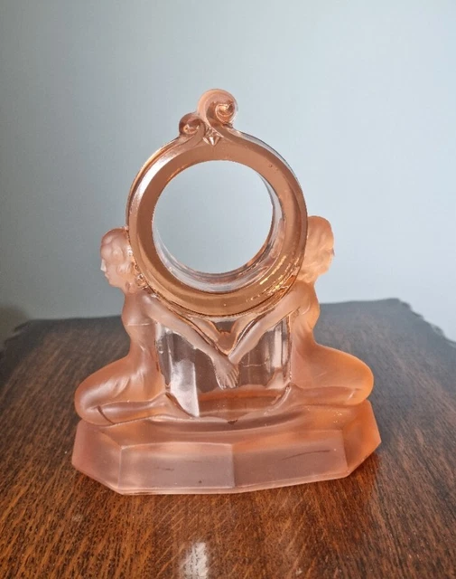 ART DECO WALTHER & Söhne Pink Glass Windsor Clock Surround £45.00 ...