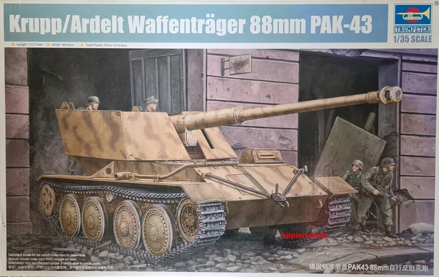 TRUMPETER 01587 - Krupp/Adelt Waffenträger 88mm PAK-43 - 1:35 EUR 25,00 ...