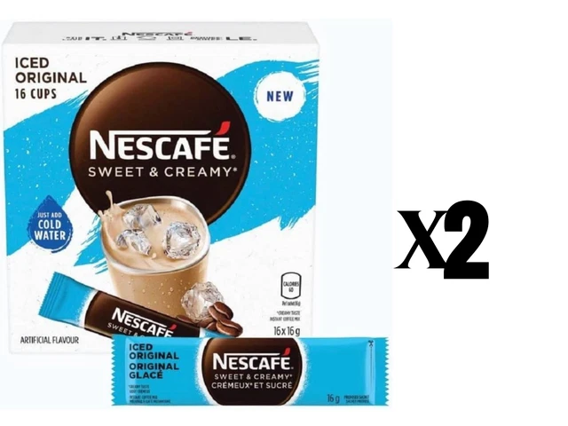 NESCAFE SWEET & Creamy Iced Original Instant Coffee Mix 16x16g (Pack of ...