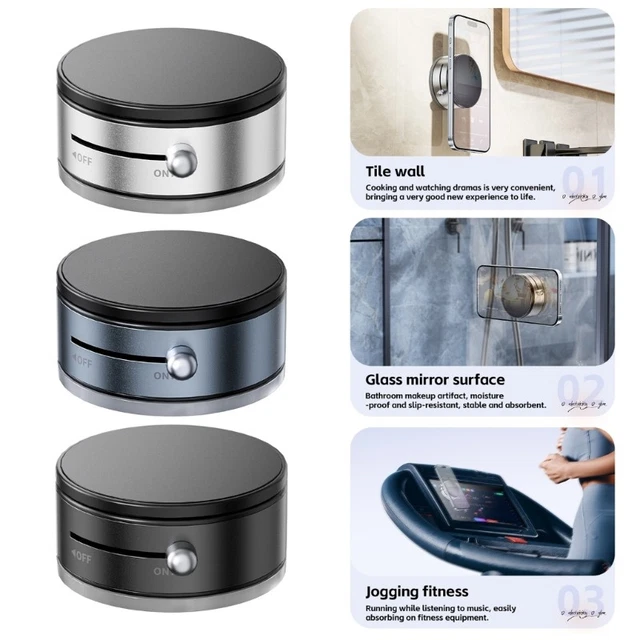 SECURE CAR PHONE Holder Rack Bracket with Vacuum Suction for Windshield ...