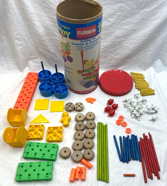 VINTAGE 1986 PLAYSKOOL The Original Tinkertoy Super Building Set Not ...
